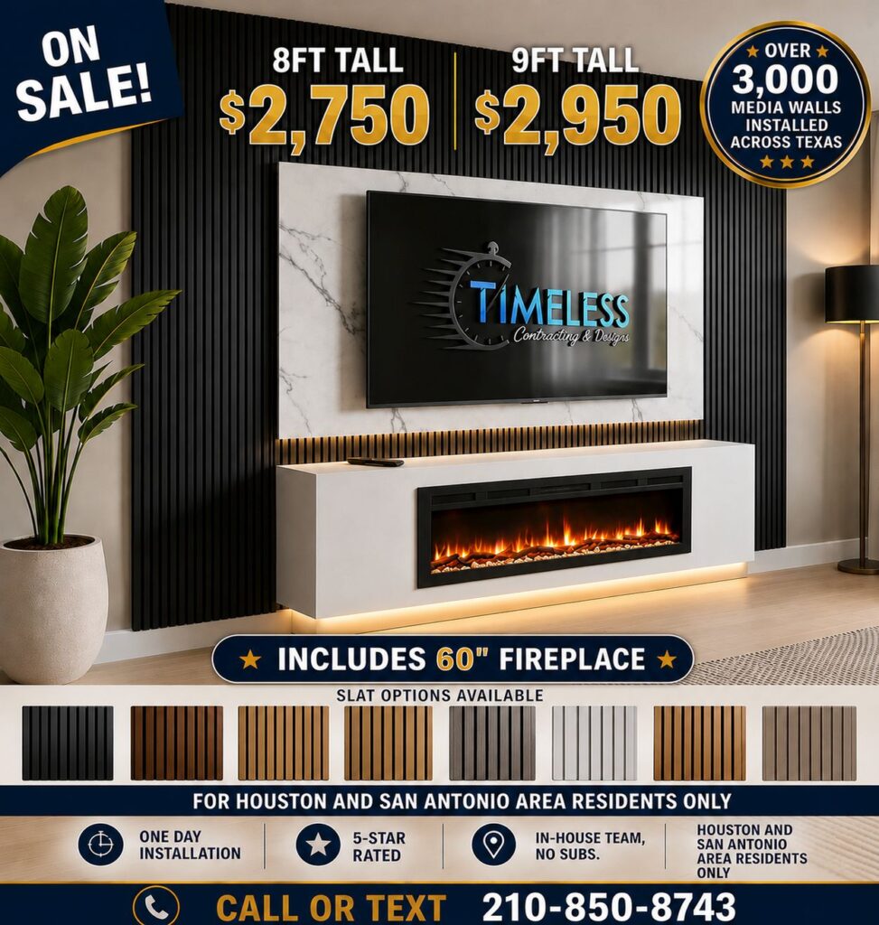 Texas Media Walls - Timeless Contracting